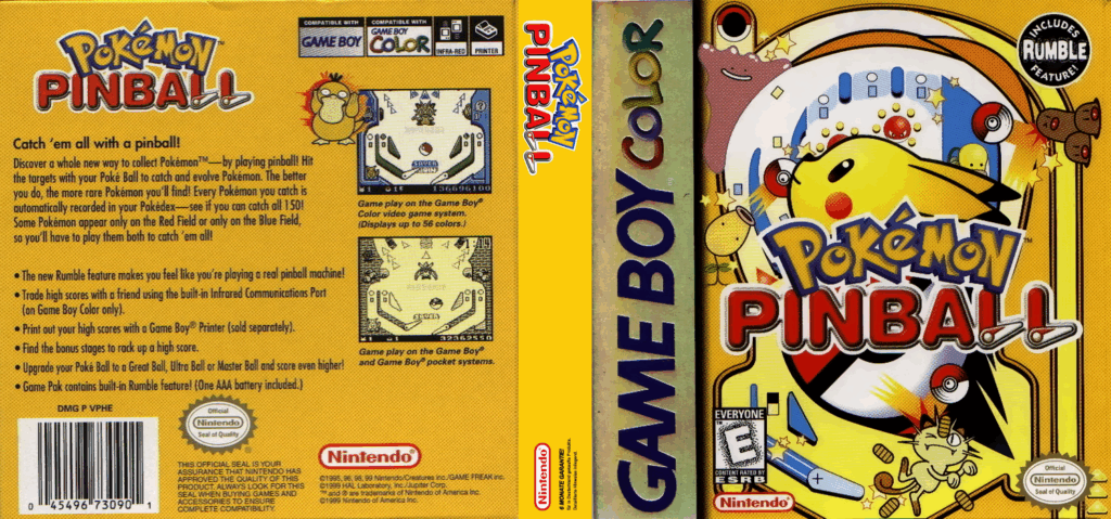 Pokemon Pinball (Japan) (Rumble Version) (SGB Enhanced) (GB Compatible ...